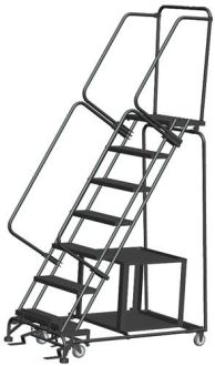 11 Step Stock Picking Ladder, Expanded Metal Tread