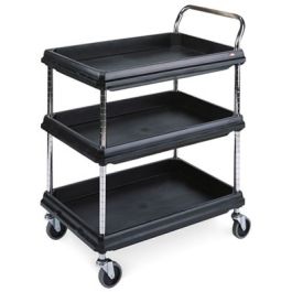 Deep Ledge 3-Shelf Utility Cart