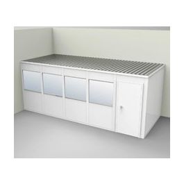 2-Wall Modular Office, 10 x 20 x 8, Gray