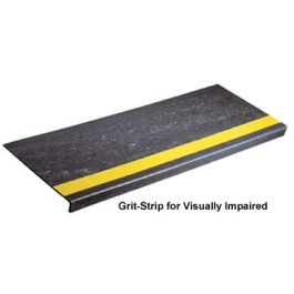 Rubber Stair Tread With 2" strips
