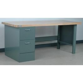 Pedestal Workbench with 1-3/4" Maple Top