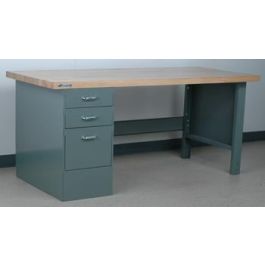 Pedestal Workbench with Ash Top