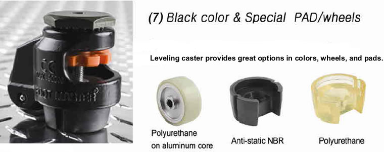 Leveling Ratchet Plate Casters, Leveling Ratchet Casters, Leveling Casters